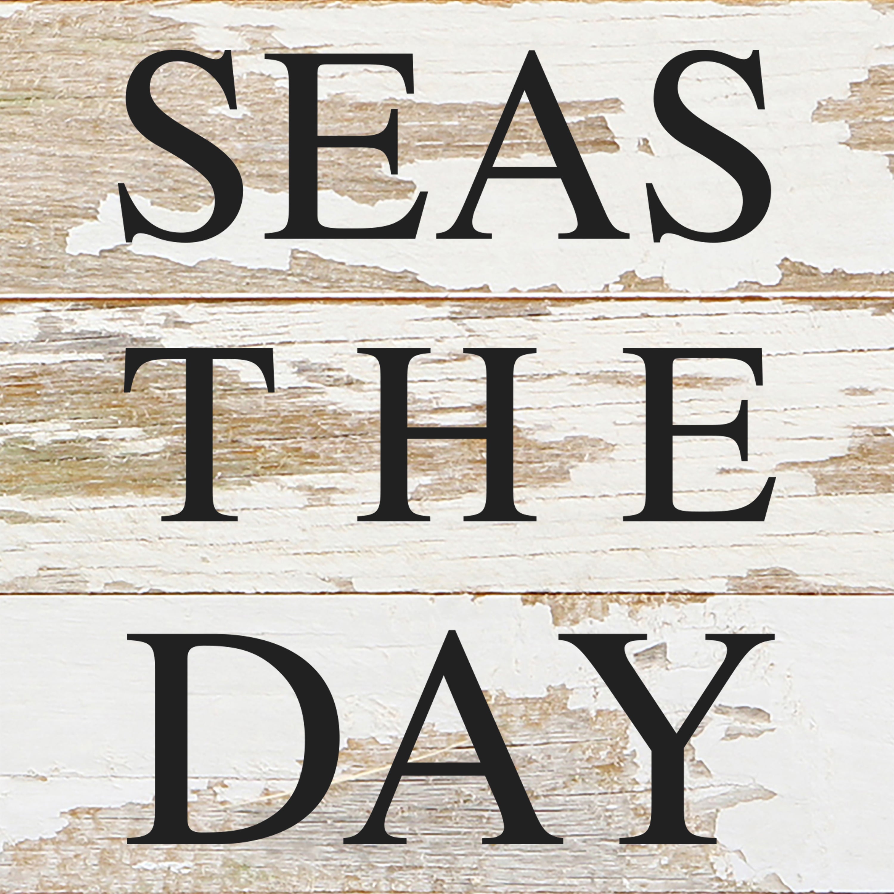 Seas the day / 6"x6" Reclaimed Wood Sign – usastrong.IO