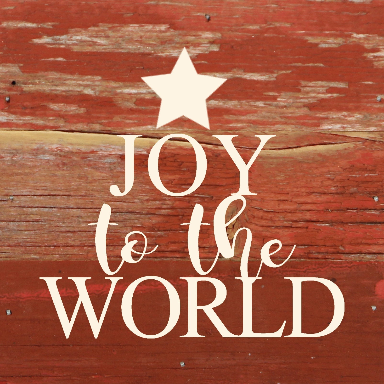 Joy to the world (star) / 6"x6" Reclaimed Wood Sign – usastrong.IO