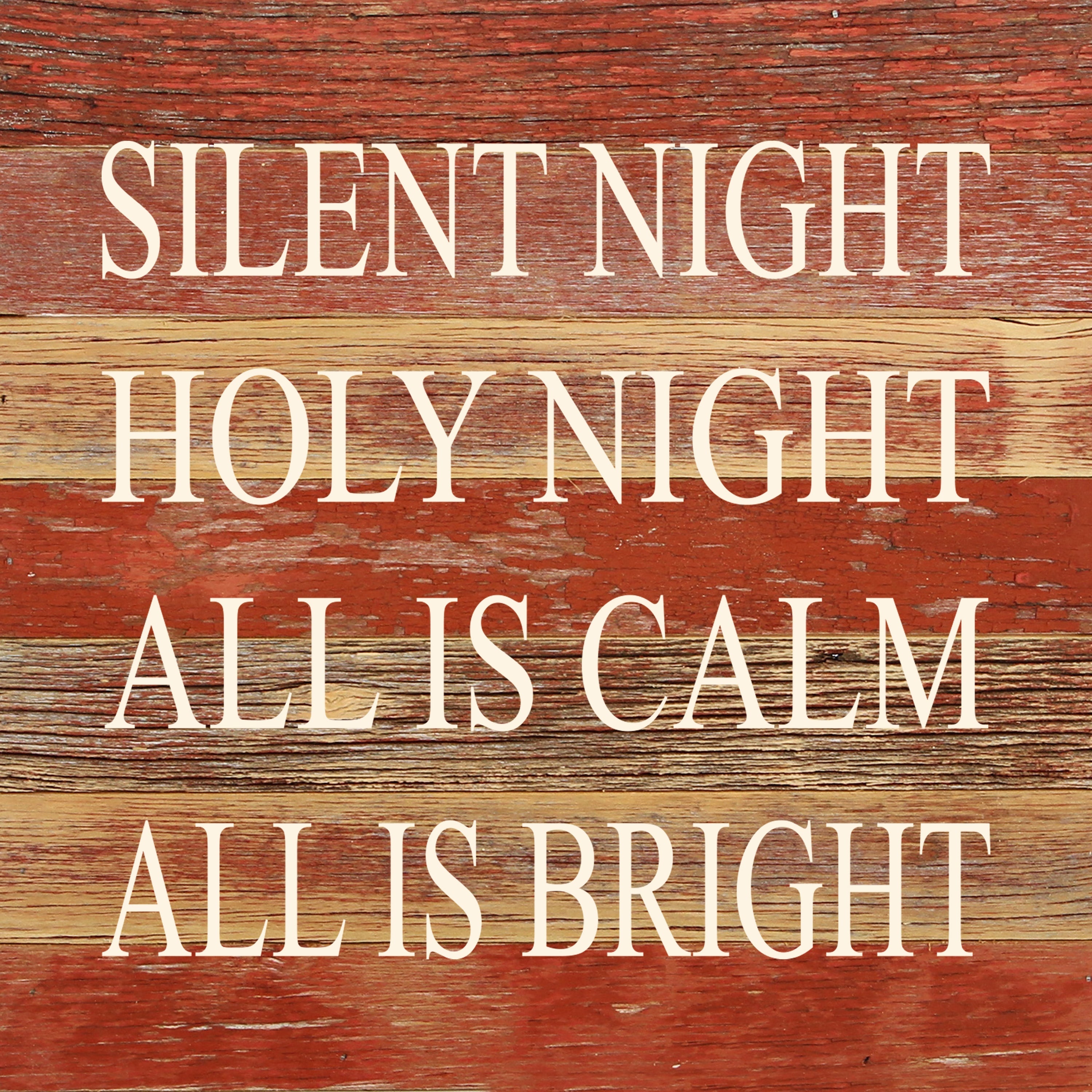 Silent night, holy night, all is calm, all is bright / 10"x10 ...
