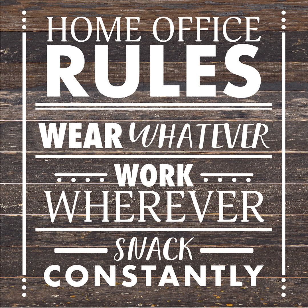 Home Office Rules / 14X14 Reclaimed Wood Sign – usastrong.IO