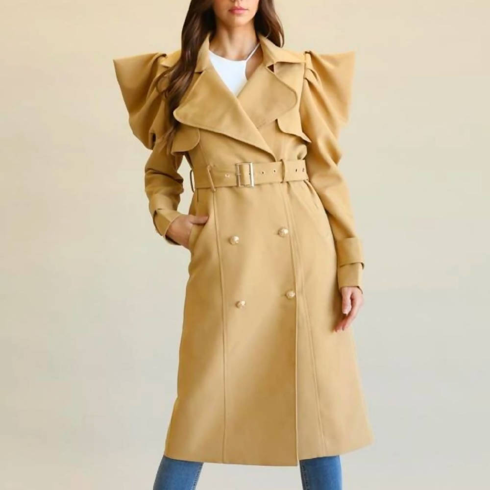 Dyan - Solid Stretch Woven Fabric Coat – usastrong.IO