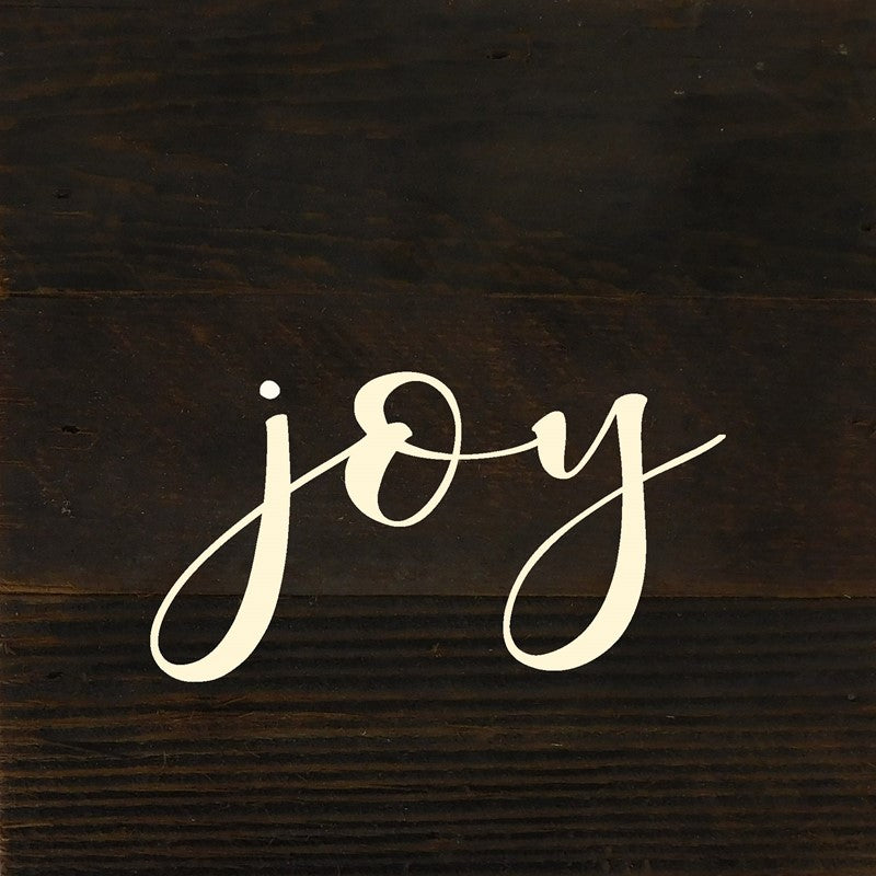 Joy (script) / 6"x6" Reclaimed Wood Sign – usastrong.IO